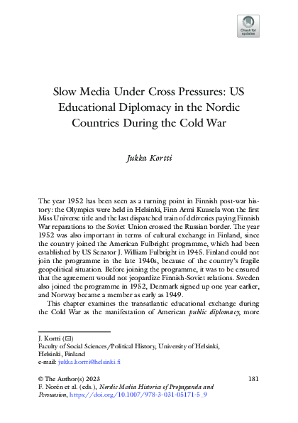 (PDF) Slow Media Under Cross Pressures: US Educational Diplomacy in the ...