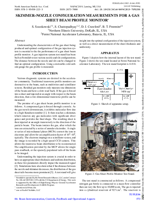 (PDF) Skimmer-Nozzle Configuration Measurements for a Gas Sheet Beam ...