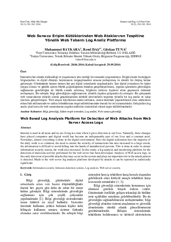 (PDF) Web Based Log Analysis Platform for Detection of Web Attacks from Web Server Access Logs
