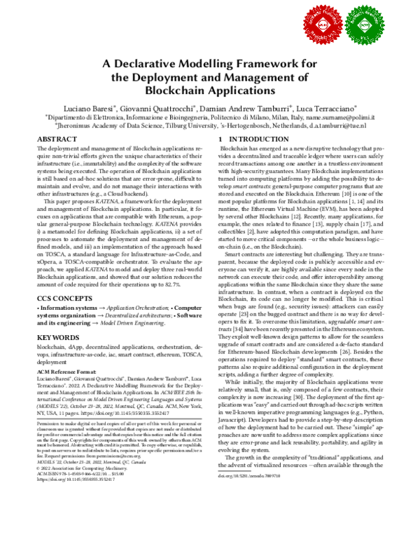 Pdf A Declarative Modelling Framework For The Deployment And
