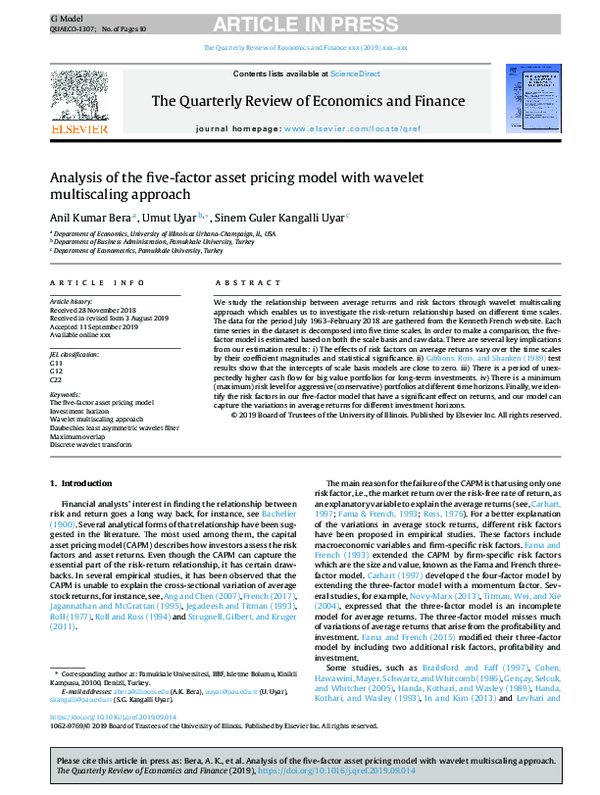 (PDF) Analysis of the five-factor asset pricing model with wavelet ...
