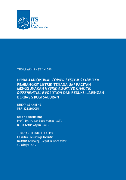 (PDF) Penalaan Optimal Power System Stabilizer Pembangkit Listrik ...