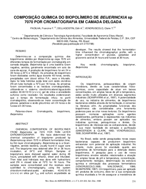 (PDF) COMPOSIÇÃO QUÍMICA DO BIOPOLÍMERO DE BEIJERINCKIA sp 7070 POR ...
