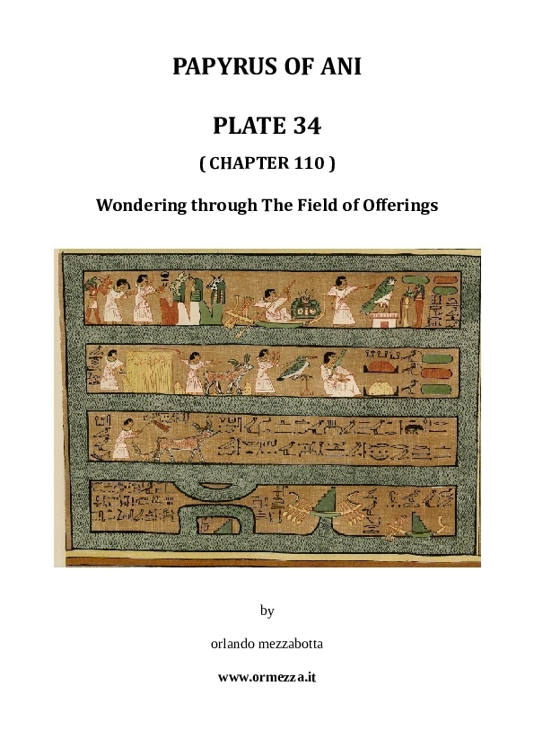 (PDF) PAPYRUS OF ANI PLATE 34 CHAPTER 110