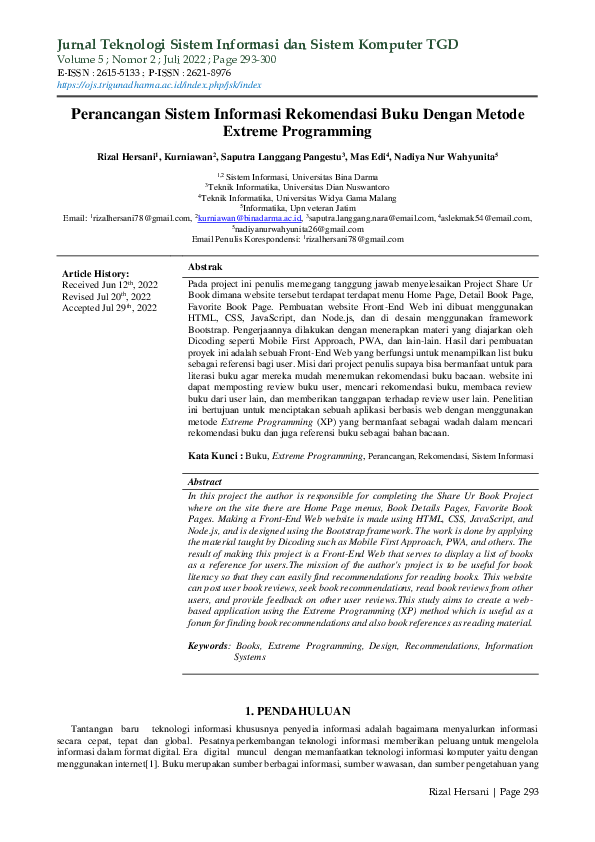 (PDF) Perancangan Sistem Informasi Rekomendasi Buku Dengan Metode ...