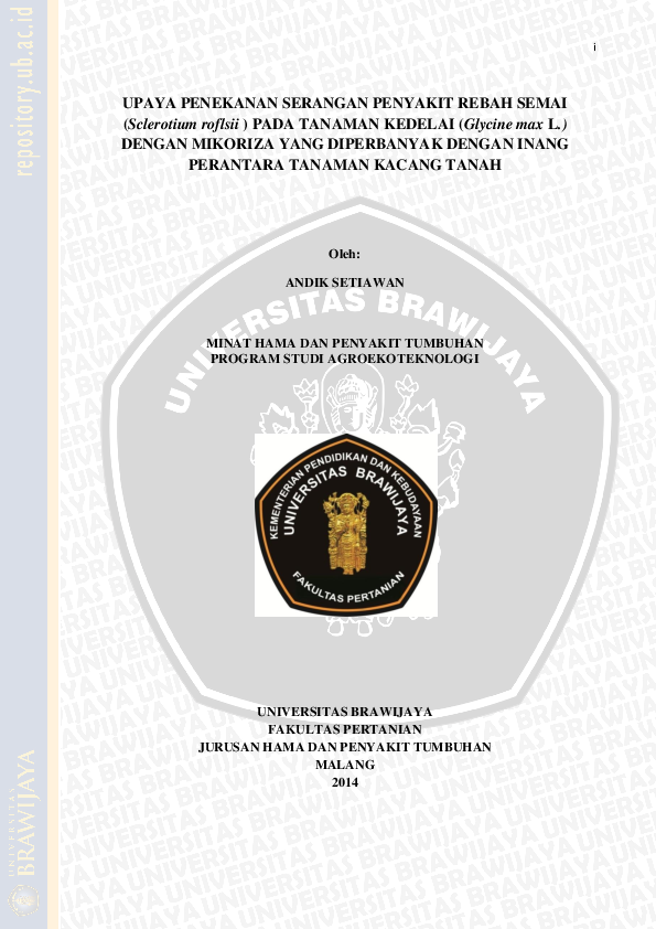 (PDF) UPAYA PENEKANAN SERANGAN PENYAKIT REBAH SEMAI (Sclerotium roflsii ...