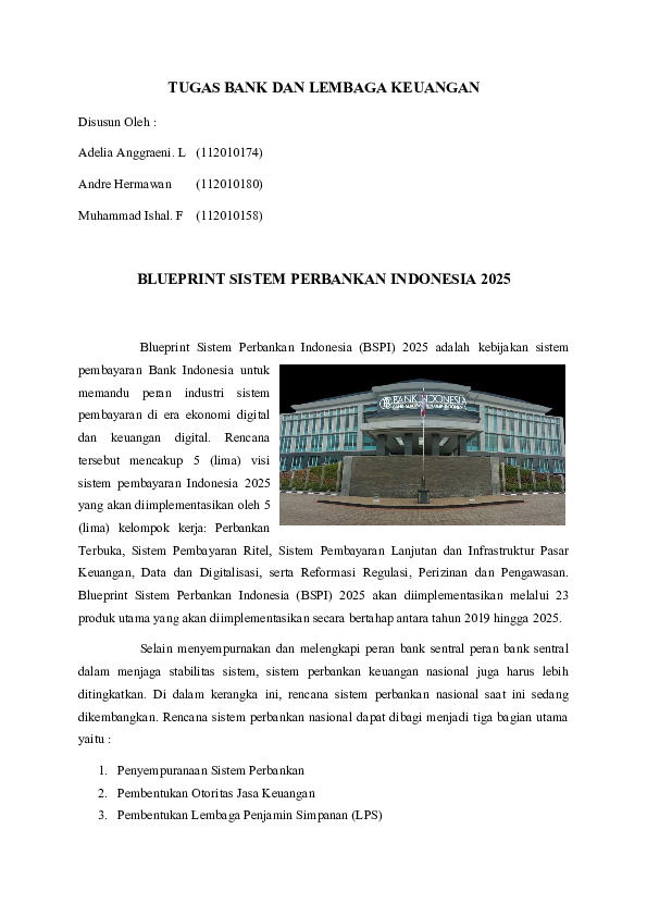 (DOC) TUGAS BANK DAN LEMBAGA KEUANGAN