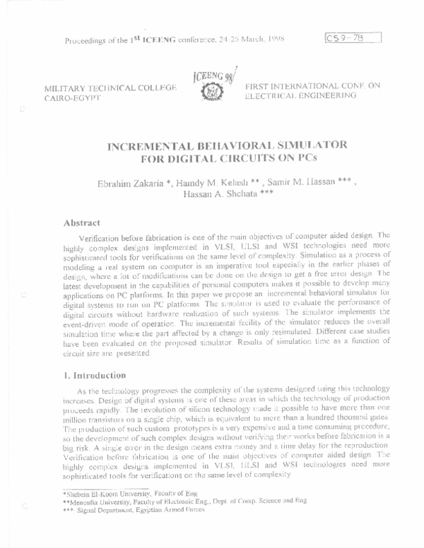 (PDF) INCREMENTAL BEHAVIORAL SIMULATOR FOR DIGITAL CIRCUITS ON PCs