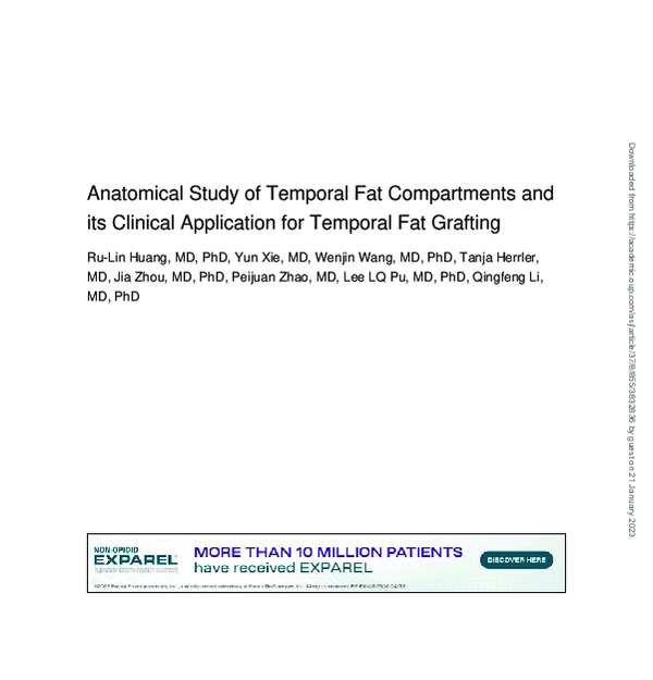 (PDF) Anatomical Study of Temporal Fat Compartments and its Clinical ...