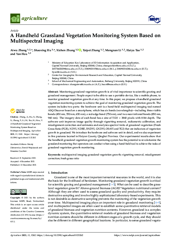(PDF) A Handheld Grassland Vegetation Monitoring System Based on ...