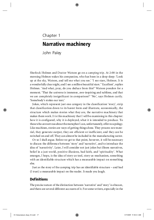 (PDF) Narrative Machinery