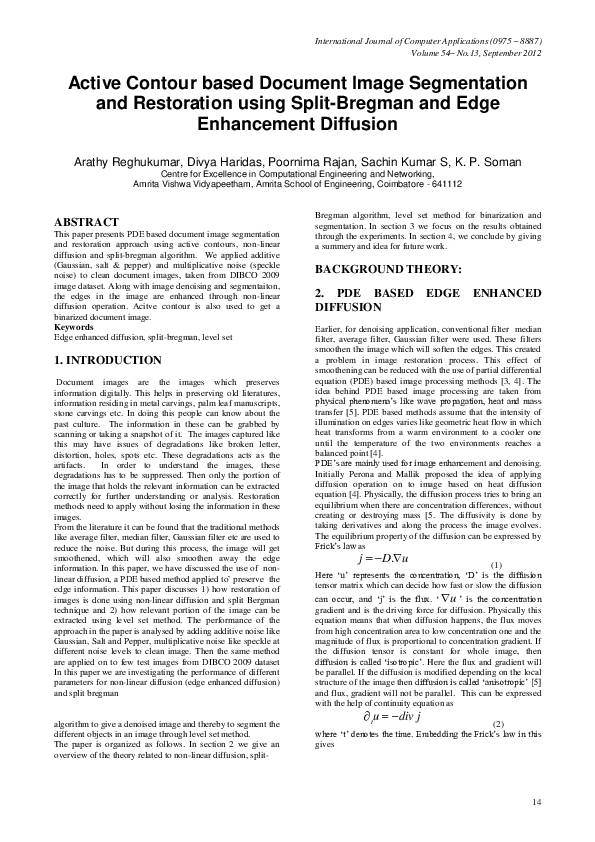 Pdf Document Image Segmentation And Restoration Using Active Contour Edge Enhancement