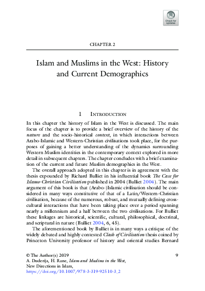 (PDF) Islam and Muslims in the West: History and Current Demographics
