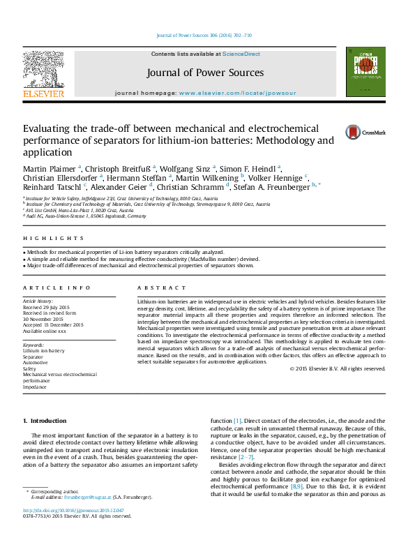(PDF) Evaluating the trade-off between mechanical and electrochemical performance of separators ...