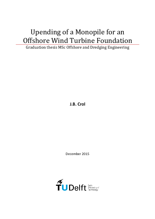 (PDF) Upending of a Monopile for an Offshore Wind Turbine Foundation