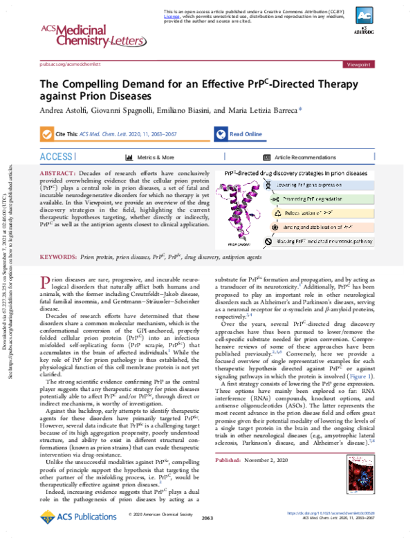(PDF) The Compelling Demand for an Effective PrPC-Directed Therapy ...