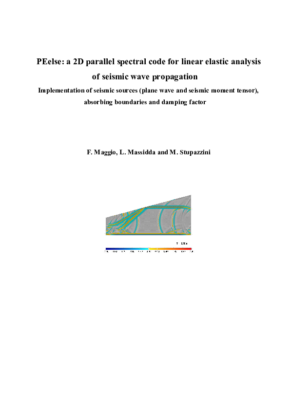(PDF) PEelse2D: Parallel Code for Seismic Analysis