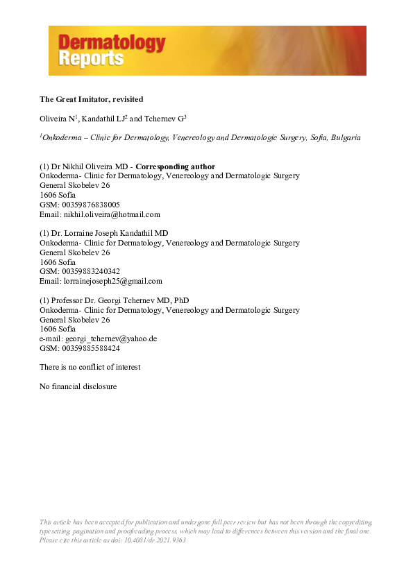 (PDF) The Great Imitator, revisited