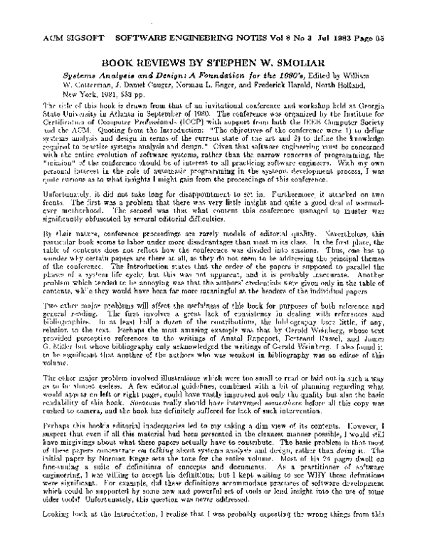 Pdf System Analysis And Design