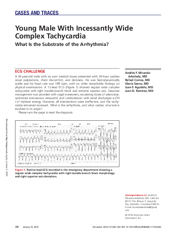 (PDF) Young Male With Incessantly Wide Complex Tachycardia: What Is the ...