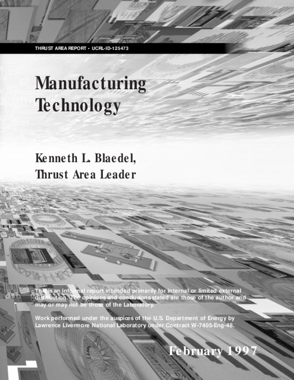 (PDF) Manufacturing Technology