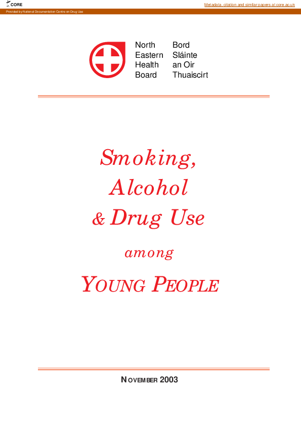 (PDF) Smoking, alcohol and drug use among young people