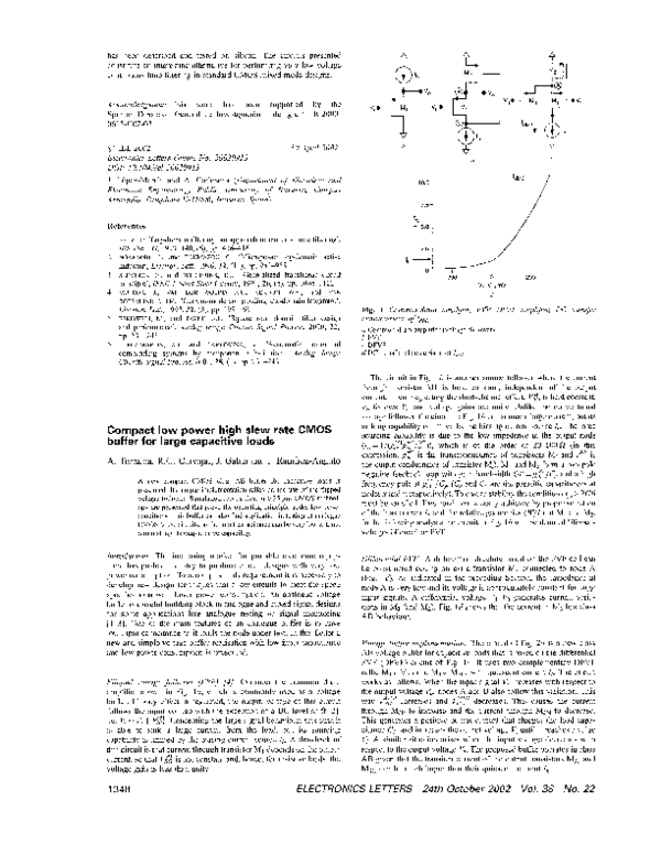 Pdf Compact Low Power High Slew Rate Cmos Buffer For Large Capacitive