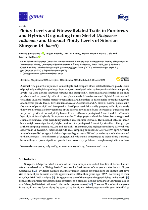 (PDF) Ploidy Levels and Fitness-Related Traits in Purebreds and Hybrids ...