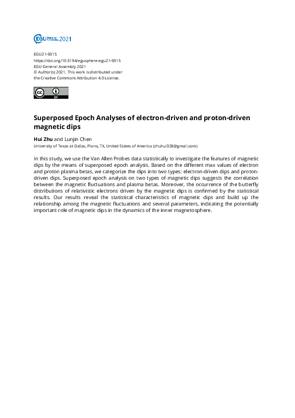 (PDF) Superposed Epoch Analyses of Electron‐Driven and Proton‐Driven ...