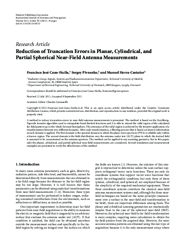 Pdf Reduction Of Truncation Errors In Planar Cylindrical And