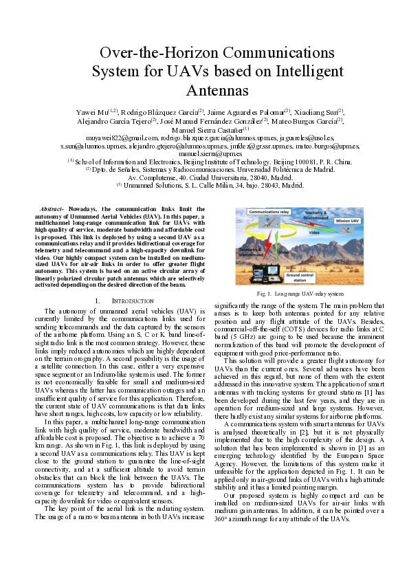 (PDF) Over-the-Horizon communications systems for Uavs based on ...