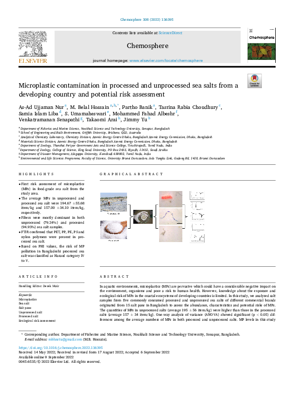 (PDF) Microplastic contamination in processed and unprocessed sea salts ...