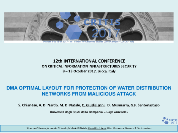 (PDF) DMA Optimal Layout for Protection of Water Distribution Networks ...