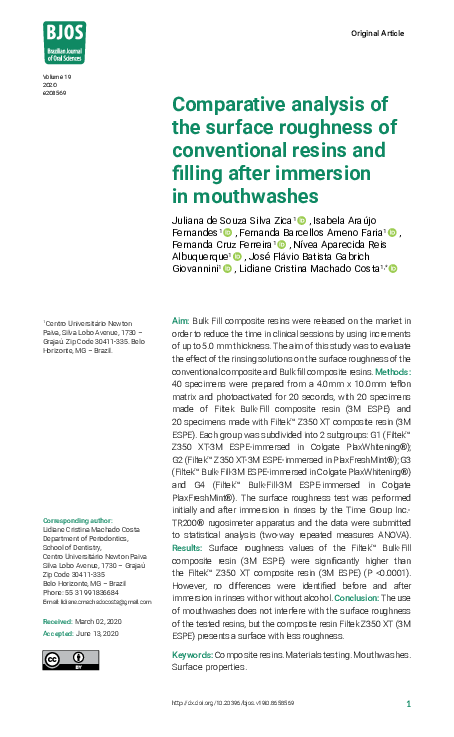 (PDF) Comparative analysis of the surface roughness of conventional ...