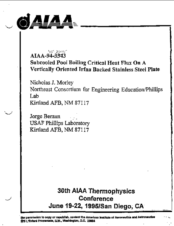 (PDF) Subcooled pool boiling critical heat flux on a vertically ...