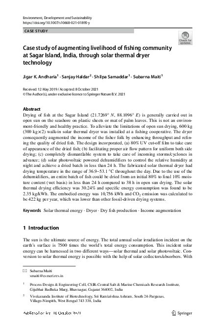 (PDF) Case study of augmenting livelihood of fishing community at Sagar ...