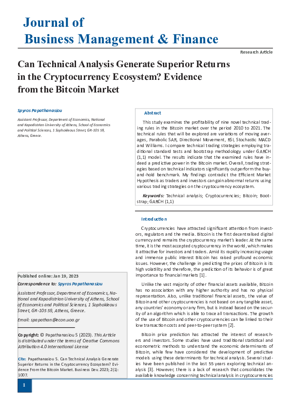 (PDF) Journal of Business Management & Finance