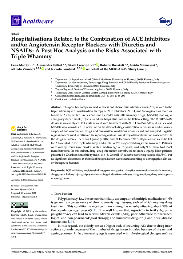 (PDF) Hospitalisations Related to the Combination of ACE Inhibitors and ...