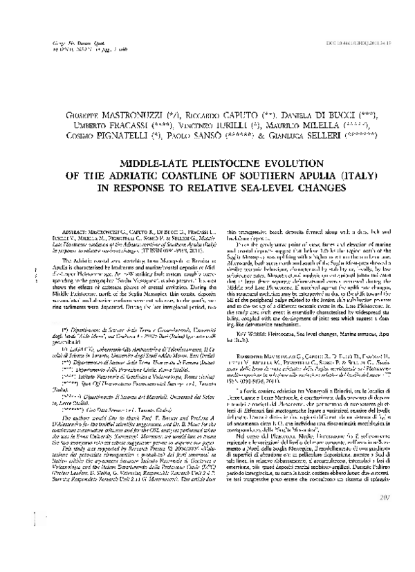(PDF) Middle-Late Pleistocene evolution of the Adriatic coastline of ...