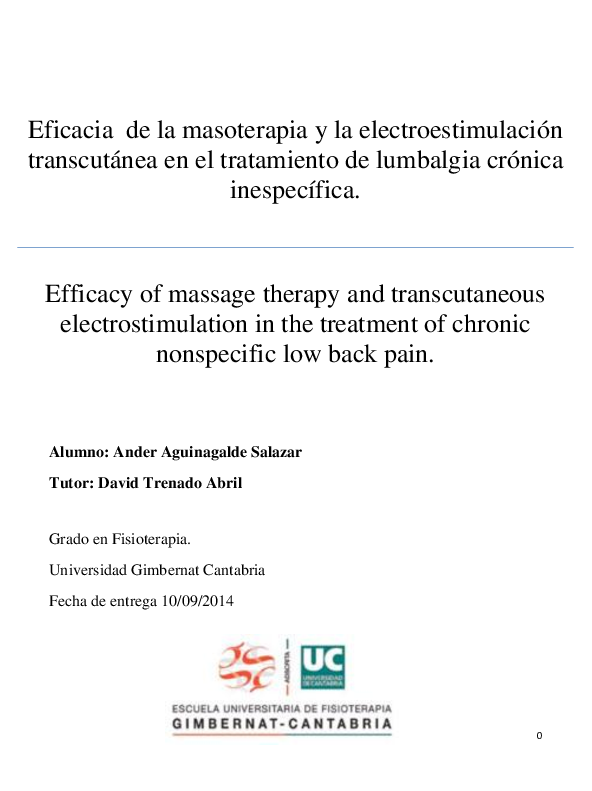 (PDF) Eficacia de la masoterapia y la electroestimulación transcutánea ...