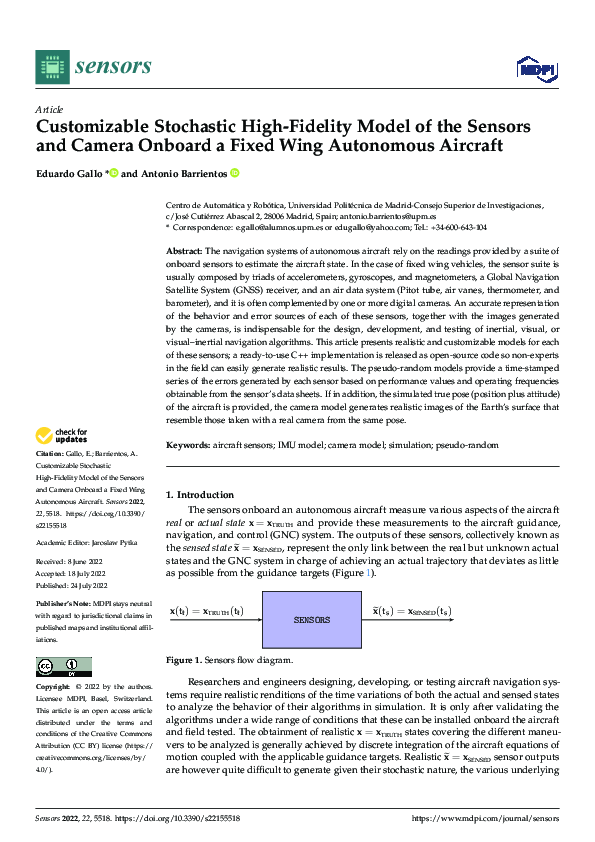 (PDF) Customizable Stochastic High-Fidelity Model of the Sensors and ...