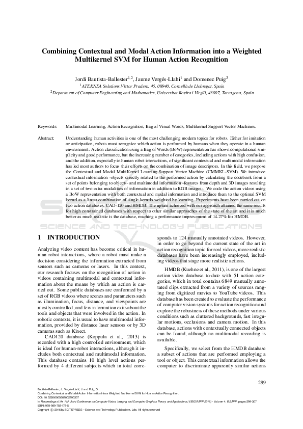 (PDF) Combining Contextual and Modal Action Information into a Weighted Multikernel SVM for ...