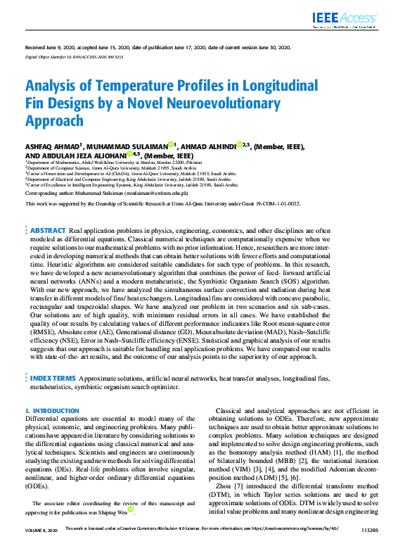 (PDF) Analysis of Temperature Profiles in Longitudinal Fin Designs by a ...