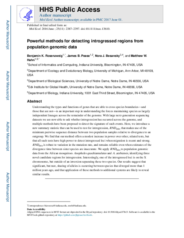 (PDF) Faculty Opinions recommendation of Powerful methods for detecting introgressed regions ...