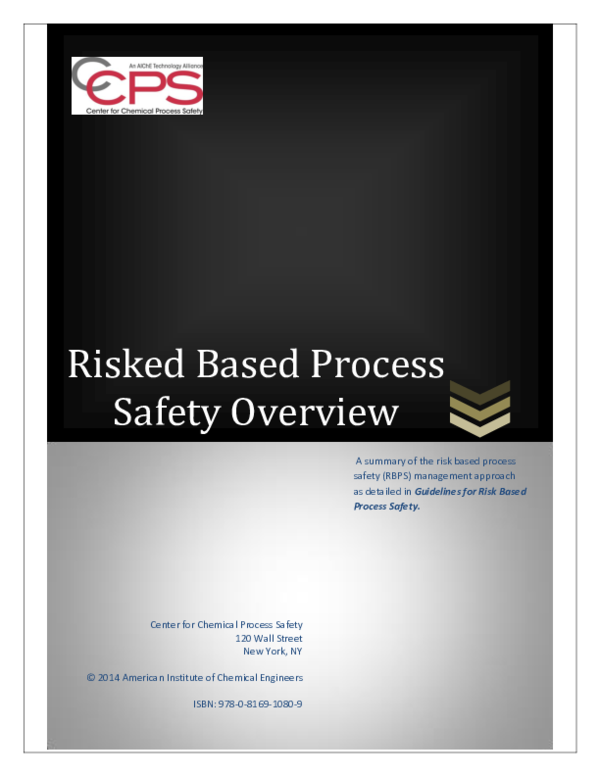 (PDF) Risked Based Process Safety Overview