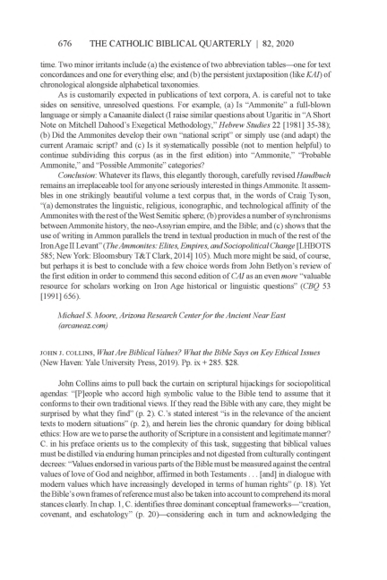 (PDF) John Collins (2019), What Are Biblical Values? What the Bible ...