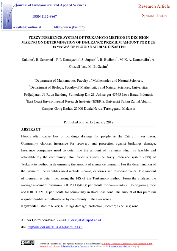(PDF) Fuzzy inference system of Tsukamoto method in decision making on determination of ...