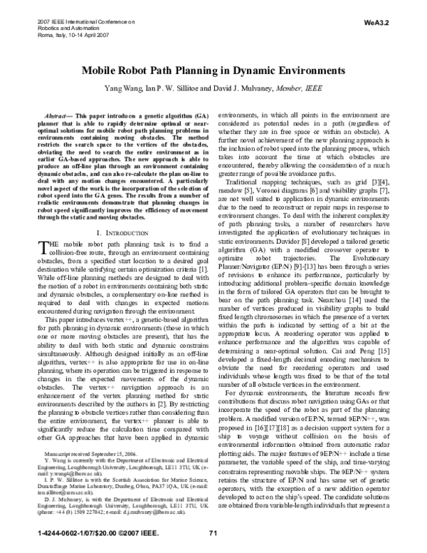 (PDF) Mobile Robot Path Planning in Dynamic Environments