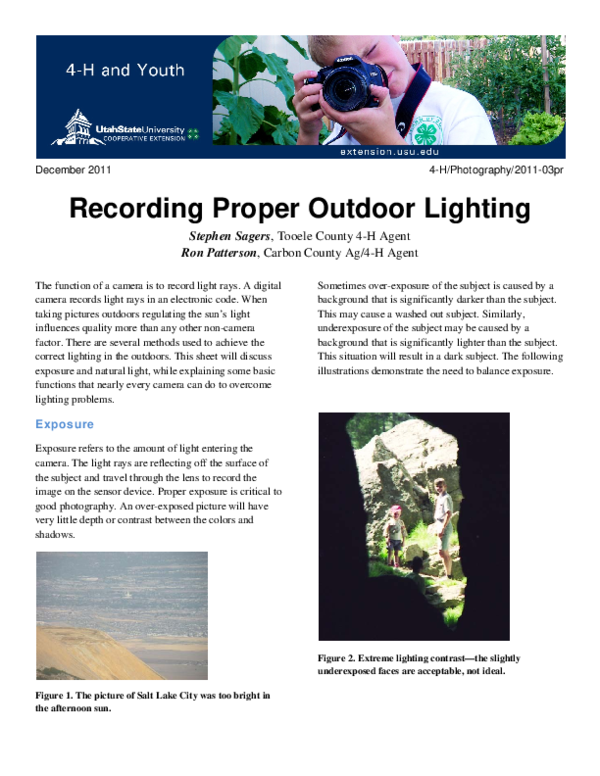 (PDF) Recording Proper Outdoor Lighting