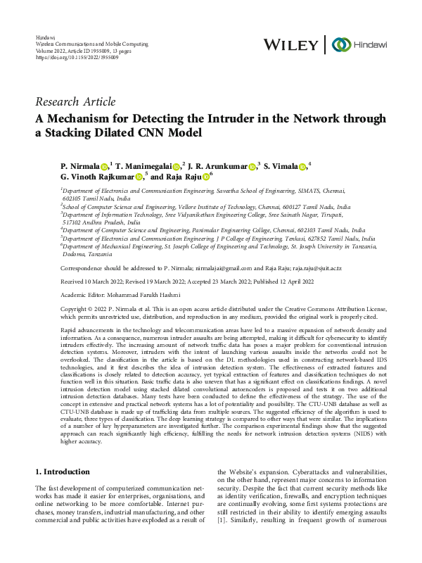 (PDF) A Mechanism for Detecting the Intruder in the Network through a ...